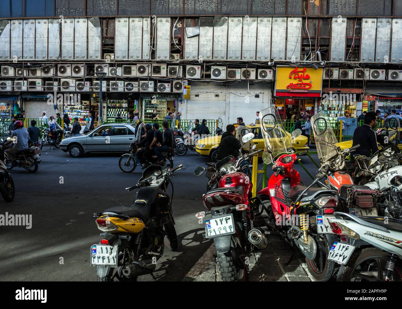 Street in Tehran city, capital of Iran and Tehran Province Stock Photo ...