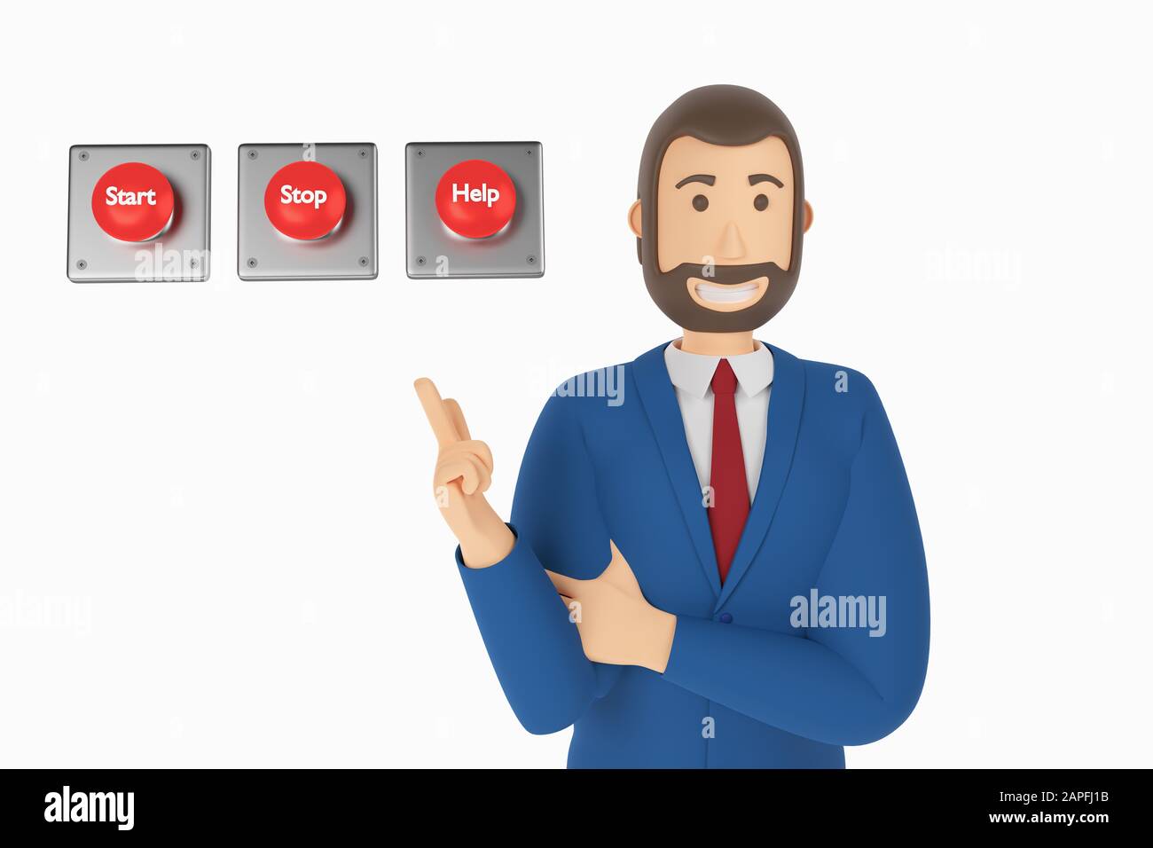 Cartoon character button hi-res stock photography and images - Alamy