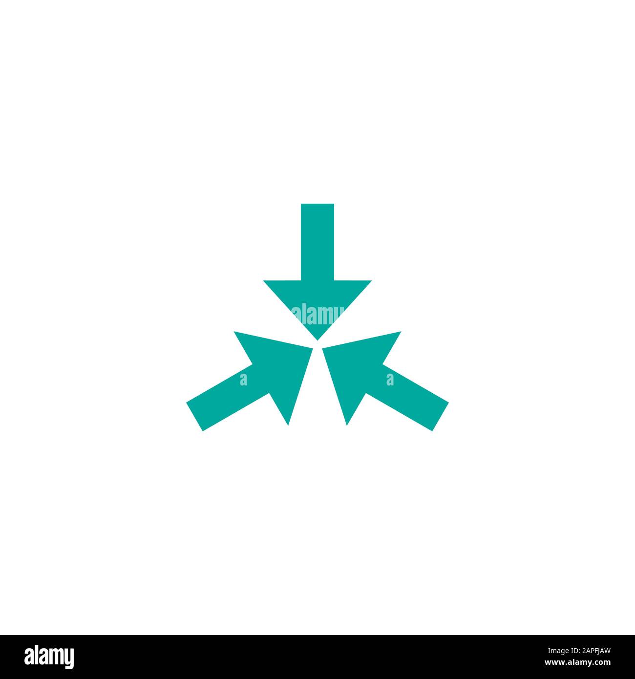 Three blue squared arrows point to the center. Triple Collide Arrows ...