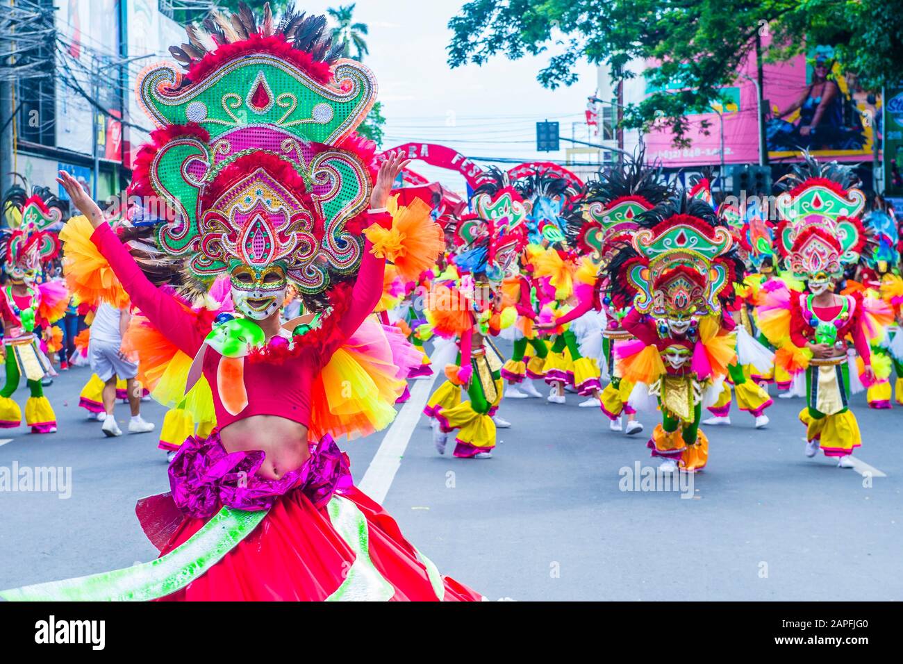 Participants in the Masskara Festival in Bacolod Philippines Stock ...