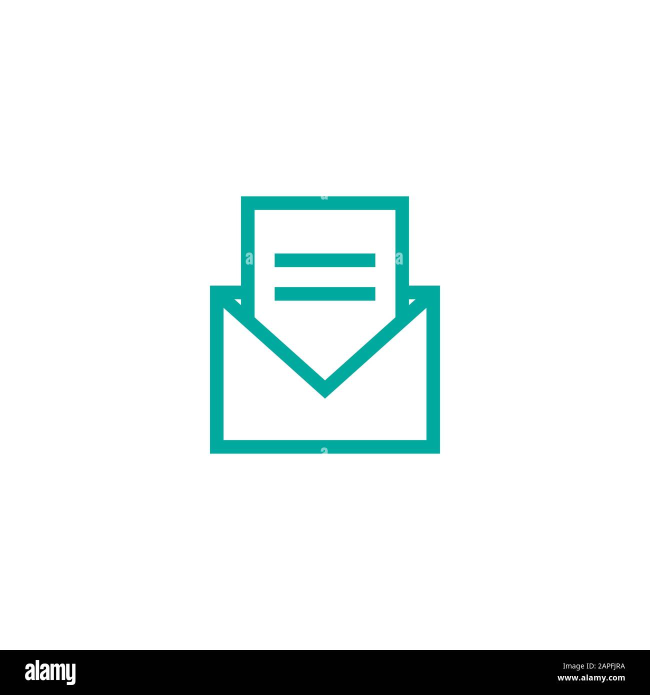 Blue envelope outline hi-res stock photography and images - Alamy