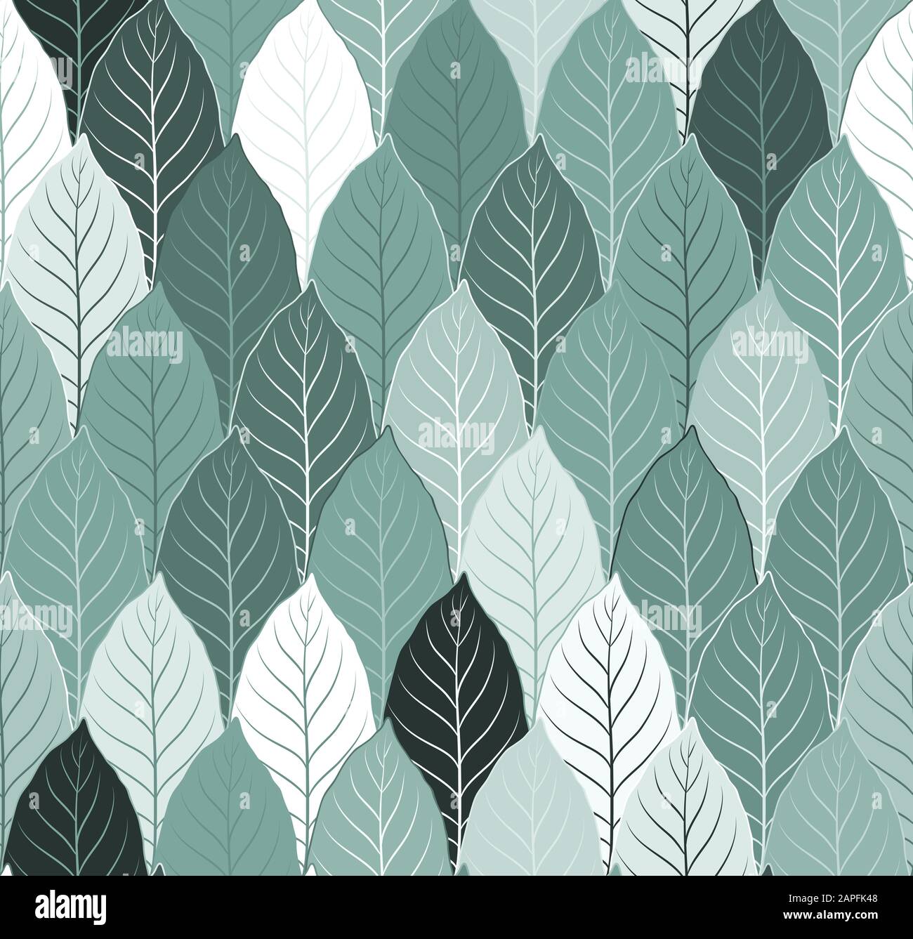 Nature seamless pattern background with leaves vector Stock Vector ...