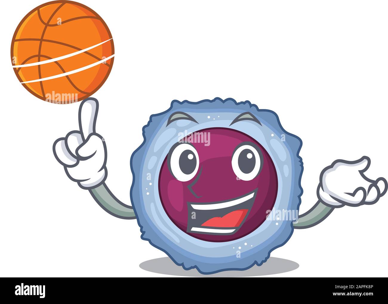 A mascot picture of lymphocyte cell cartoon character playing ...