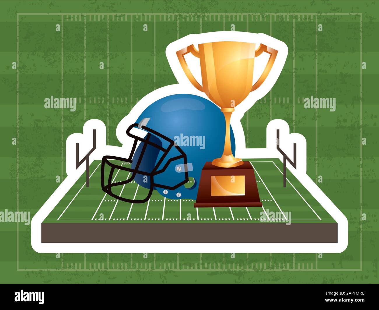 superbowl sport poster with trophy and helmet Stock Vector Image & Art ...