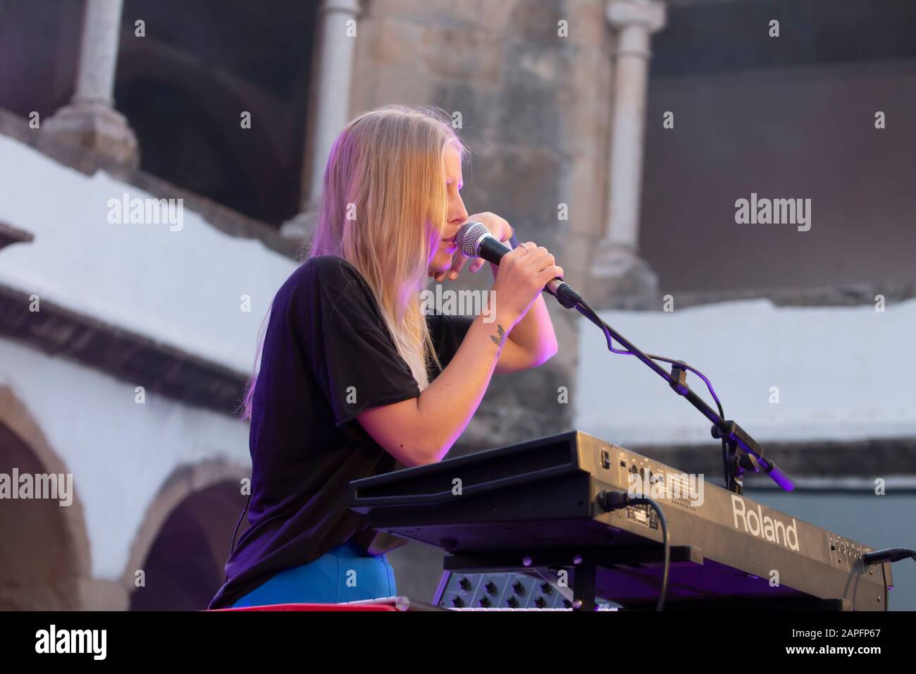 FARO, PORTUGAL: 7th SEPTEMBER, 2019 - Mellow electronica singer, Lince ...