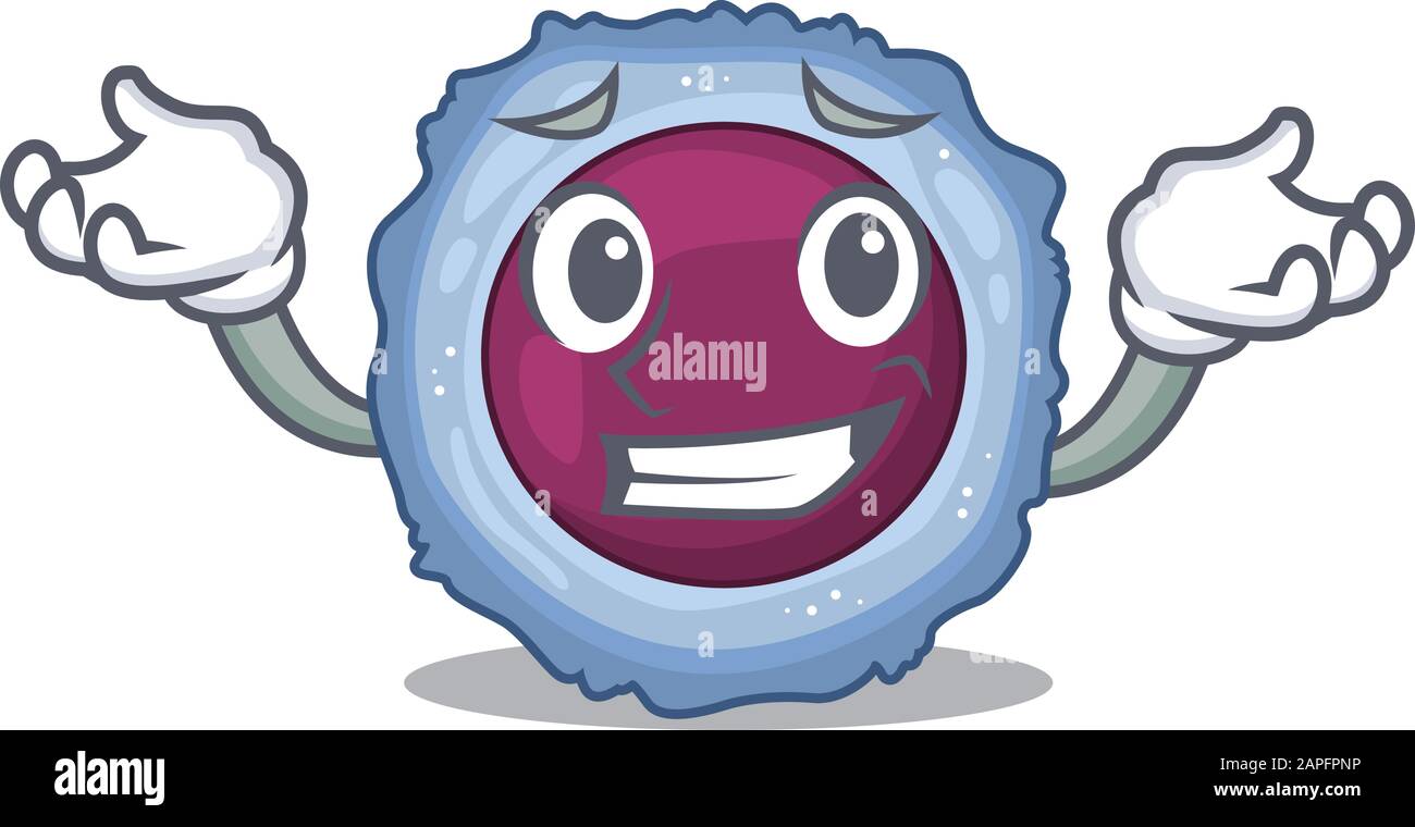 Super Funny Grinning lymphocyte cell mascot cartoon style Stock Vector ...