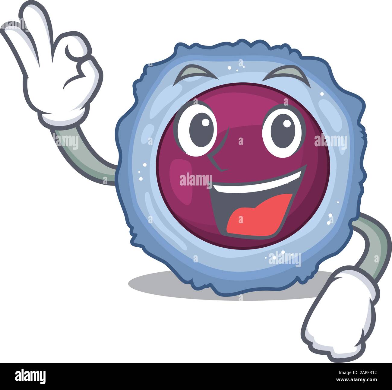 A picture of lymphocyte cell making an Okay gesture Stock Vector Image ...