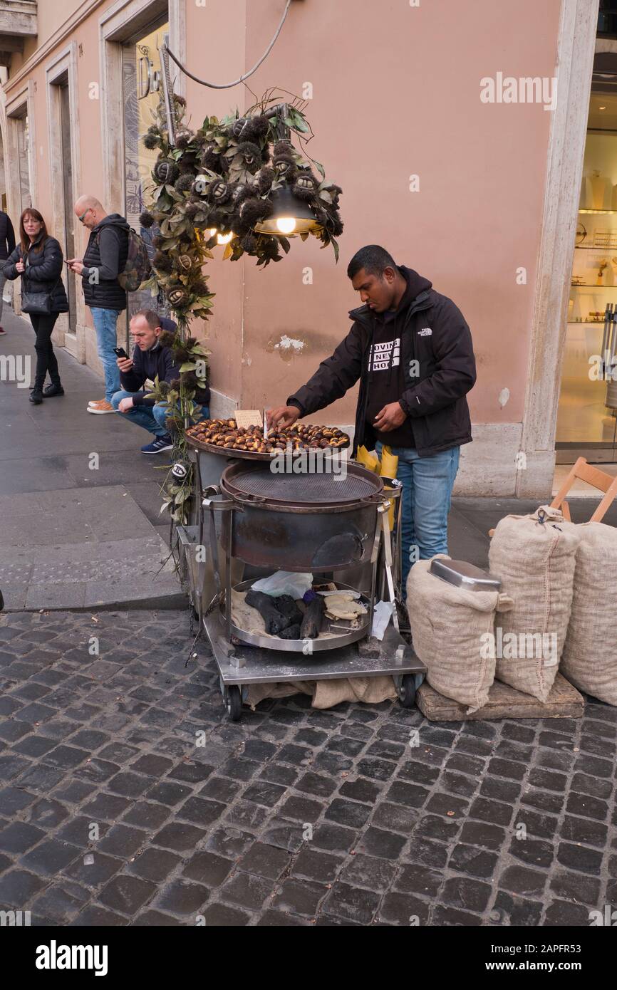 Hot chestnut stand hi-res stock photography and images - Alamy
