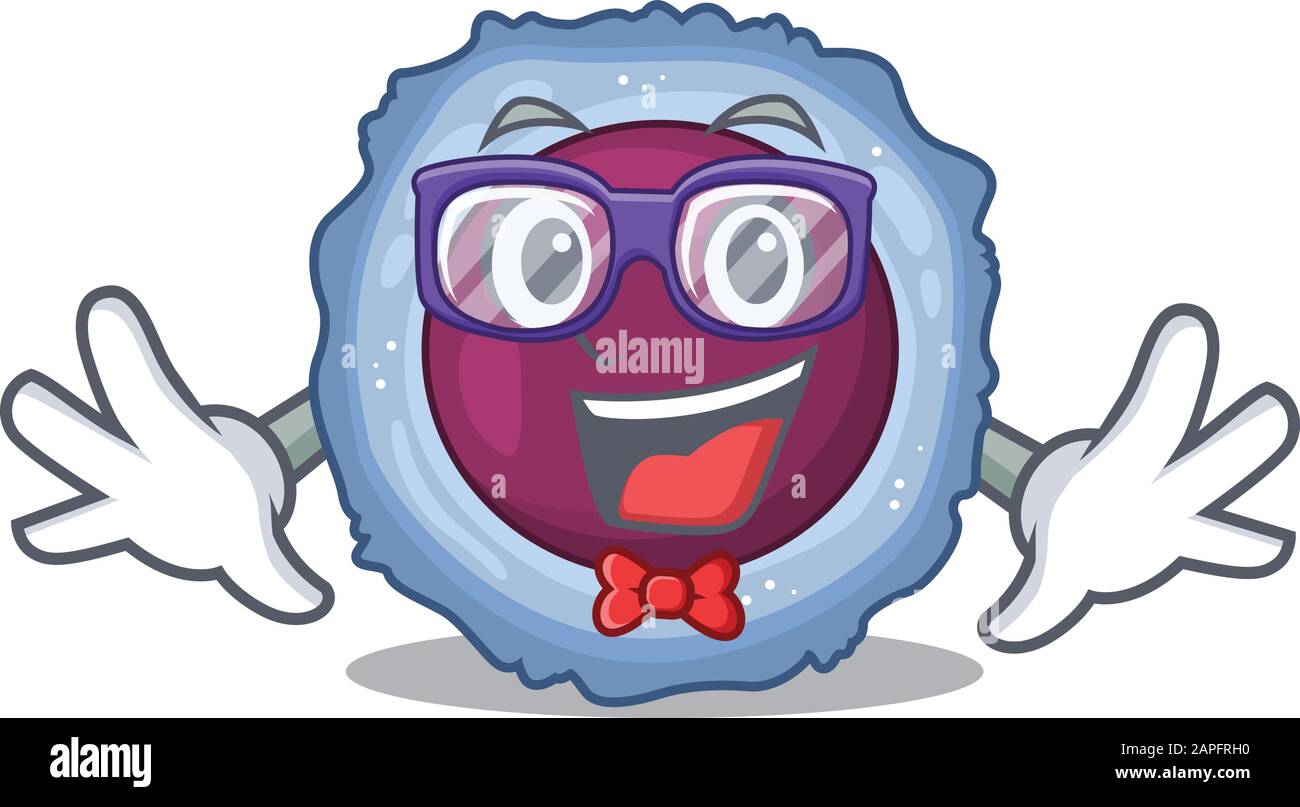 cartoon character of Geek lymphocyte cell design Stock Vector Image ...