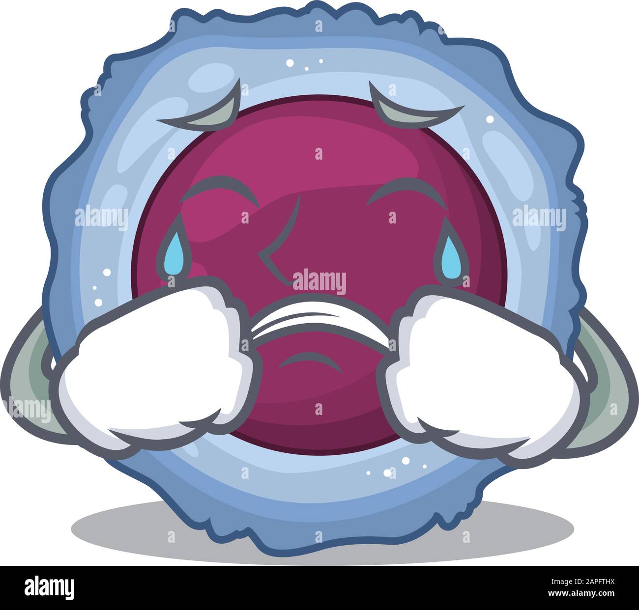 Sad of lymphocyte cell cartoon mascot style Stock Vector Image & Art ...