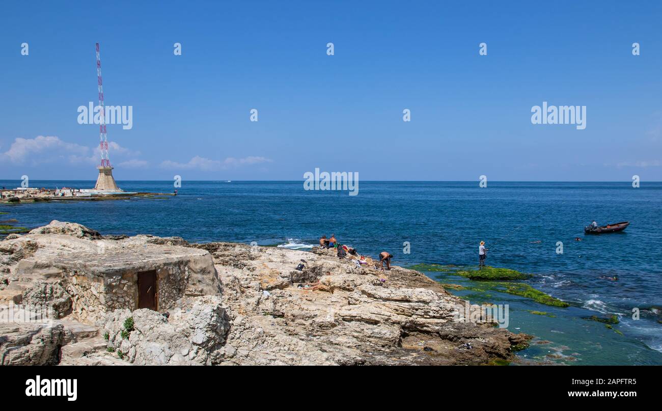 Beirut, Lebanon - one of the most famous spot of Beirut, the Corniche ...