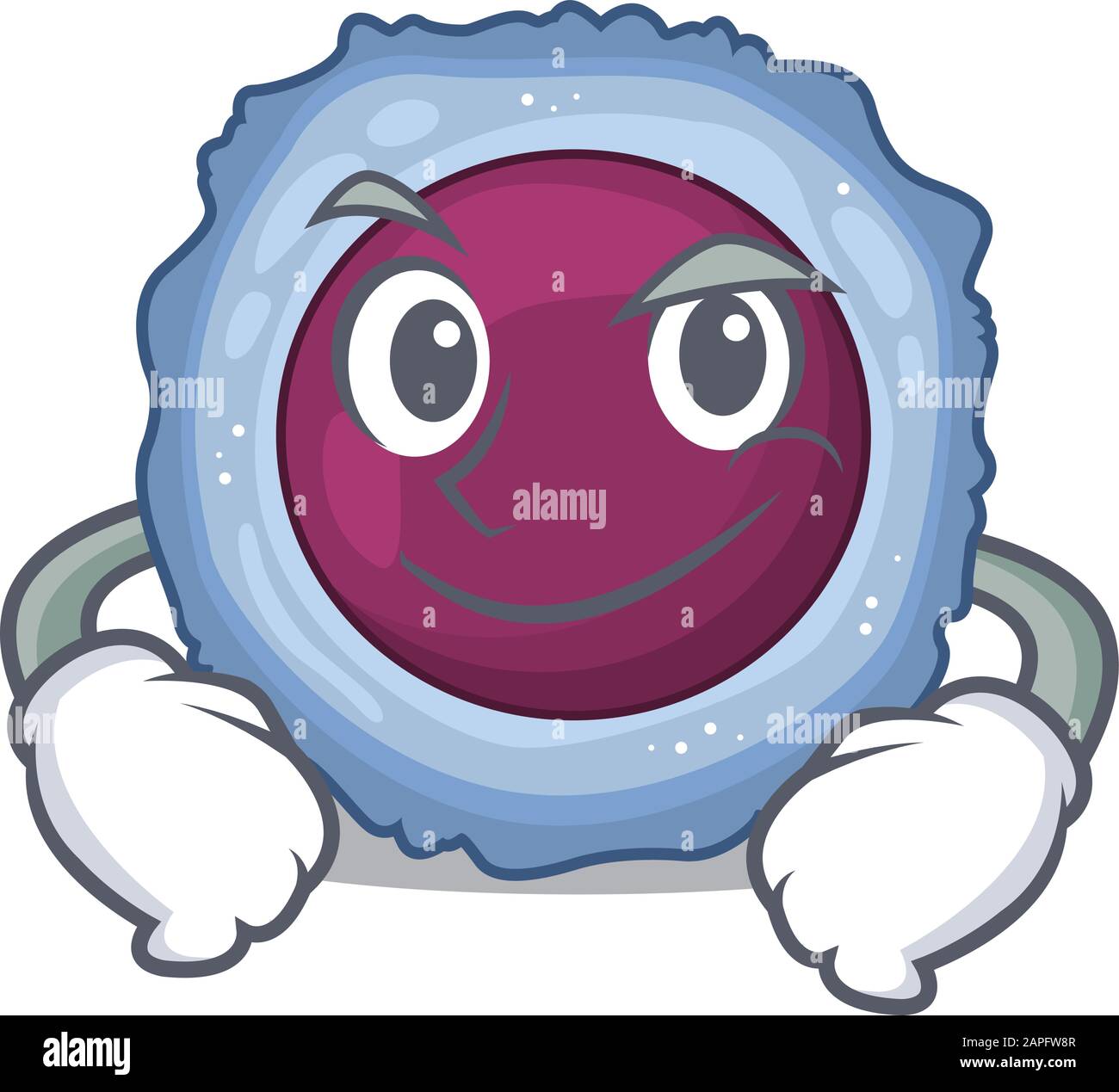 Cool lymphocyte cell mascot character with Smirking face Stock Vector ...