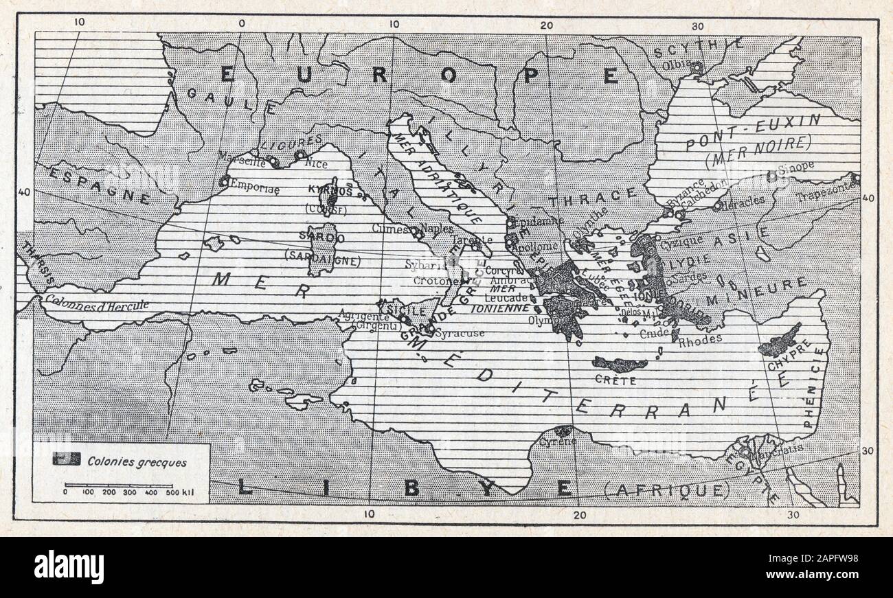 Carte des colonies grecques hi-res stock photography and images - Alamy