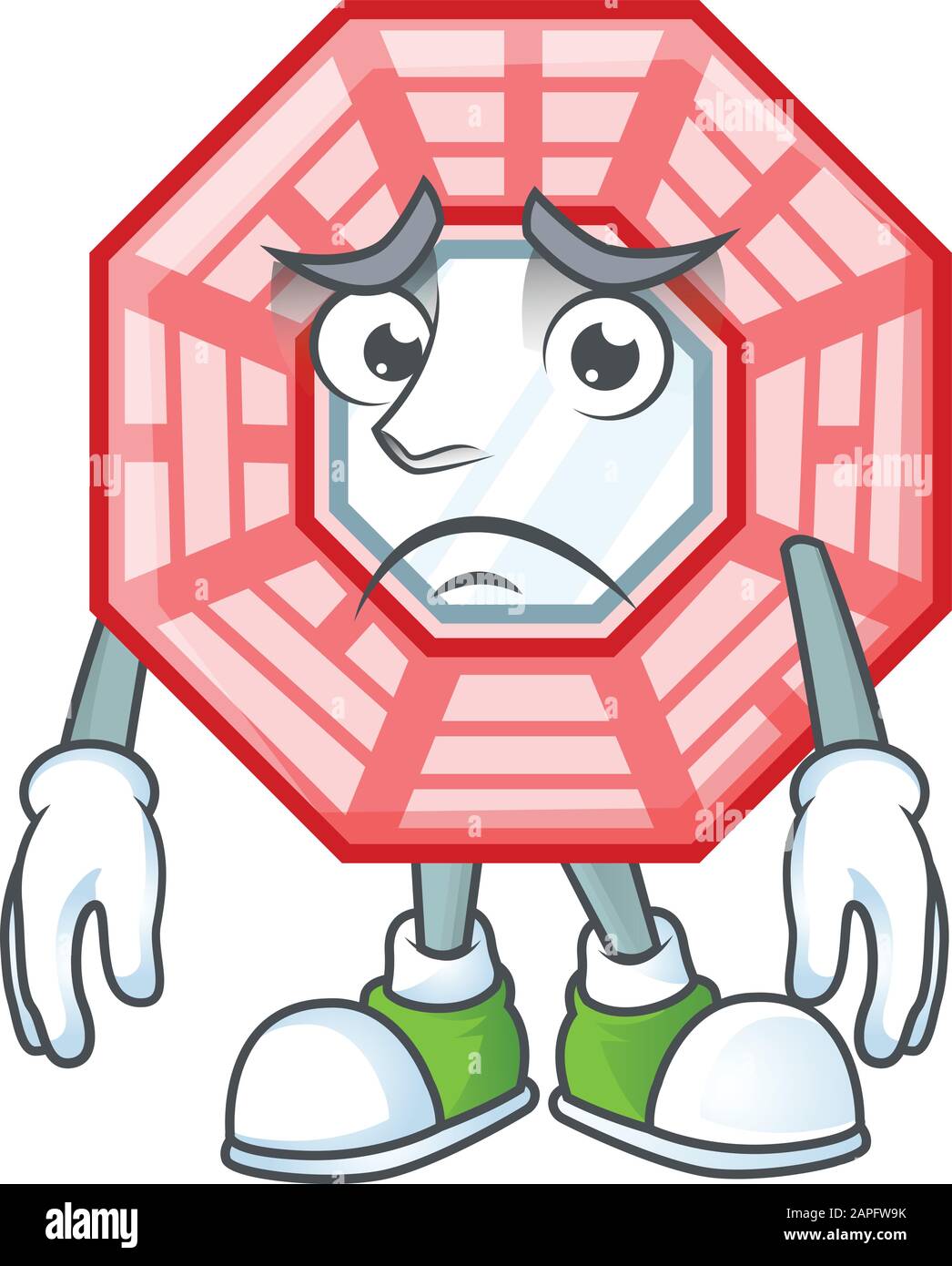 A picture of chinese square feng sui showing afraid look face Stock ...