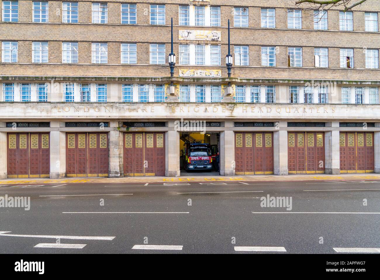 London UK January 20th 2020 London Fire Brigade Headquarter Stock Photo ...