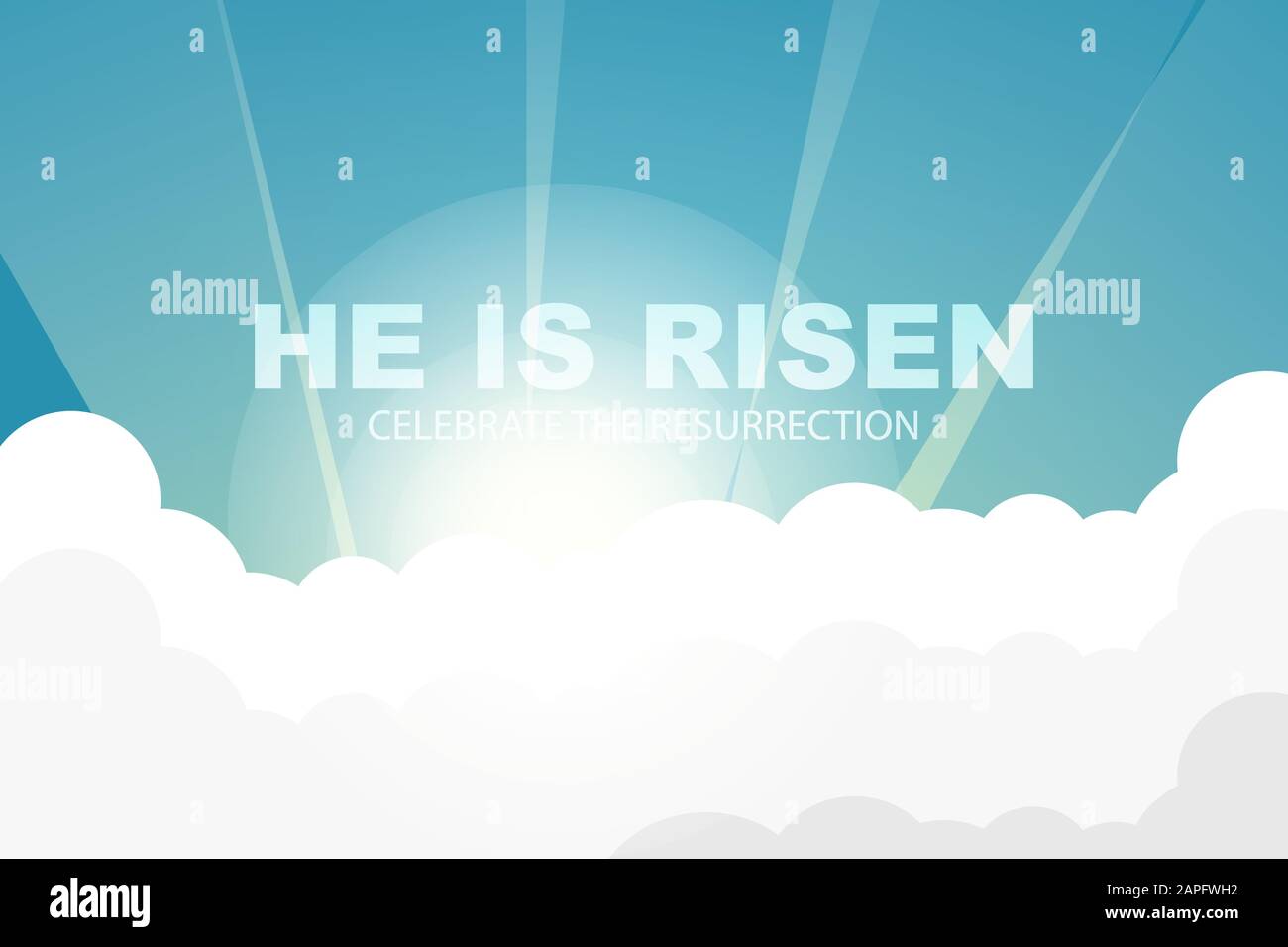 He is risen. Easter background. Vector illustration Stock Vector Image ...