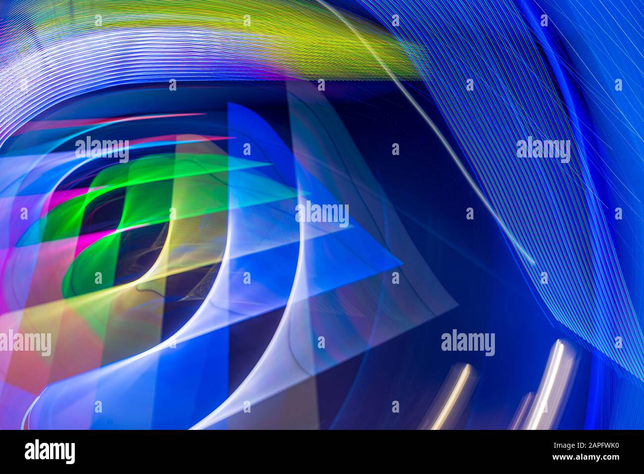 Abstract background created using a long exposure time and multicolored ...