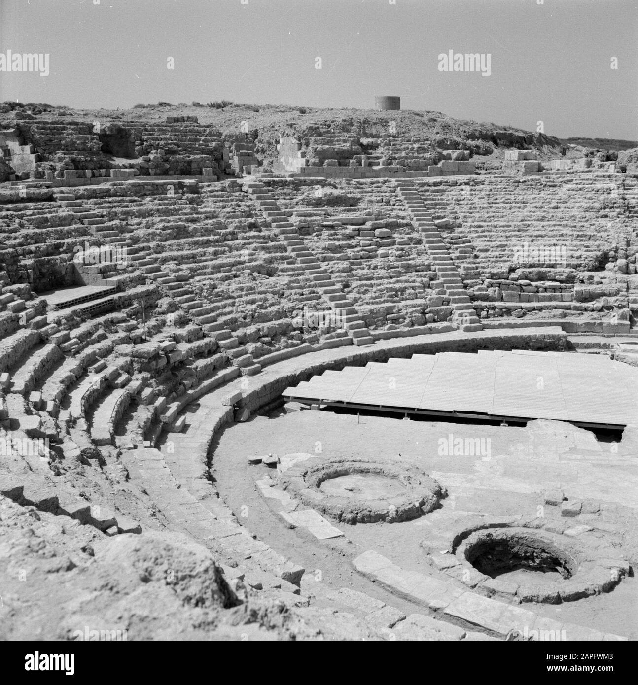 Caesarea ruins israel Black and White Stock Photos & Images - Alamy