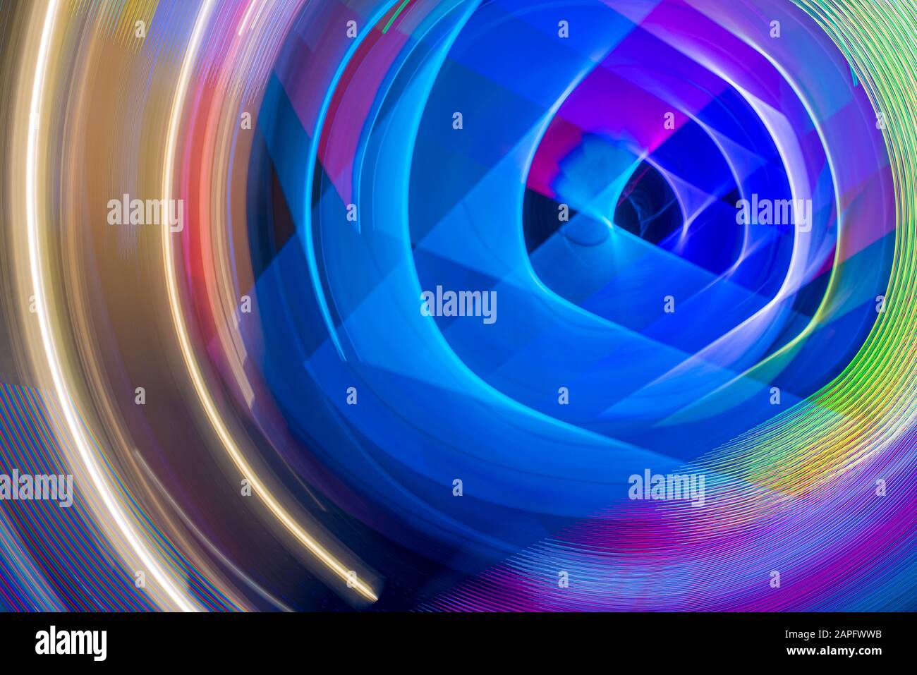 Abstract background created using a long exposure time and multicolored ...