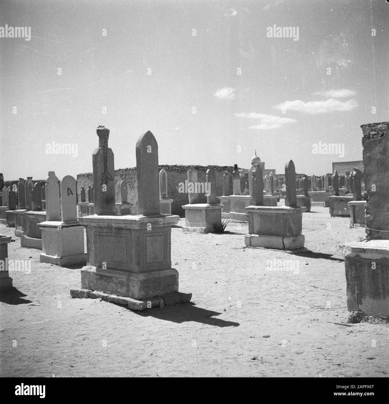 Cairo. Southern cemetery with tombs on which steles are affixed Date ...
