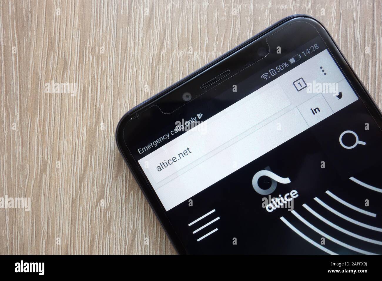 Altice logo hi-res stock photography and images - Alamy