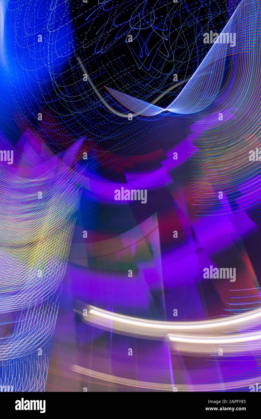 Abstract background created using a long exposure time and multicolored ...