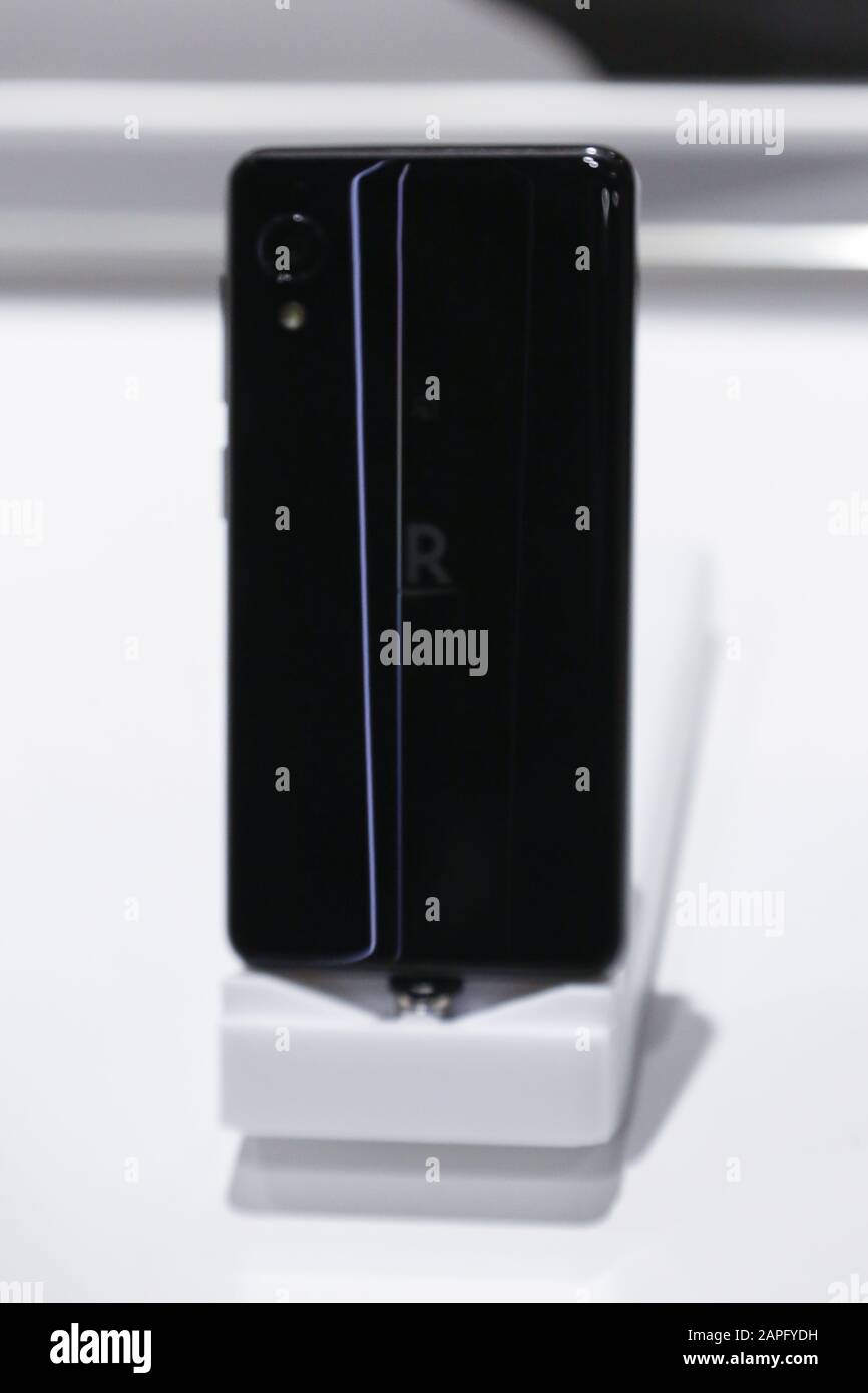 Tokyo, Japan. 23rd Jan, 2020. Rakuten's smartphone ''Rakuten Mini'' on ...
