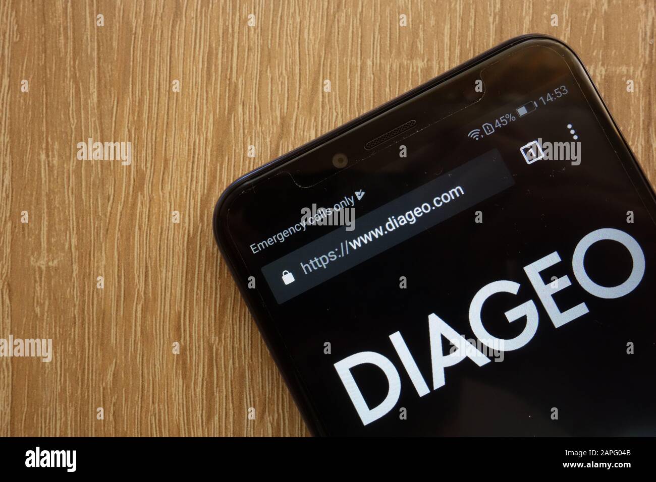 Diageo website displayed on a modern smartphone Stock Photo - Alamy