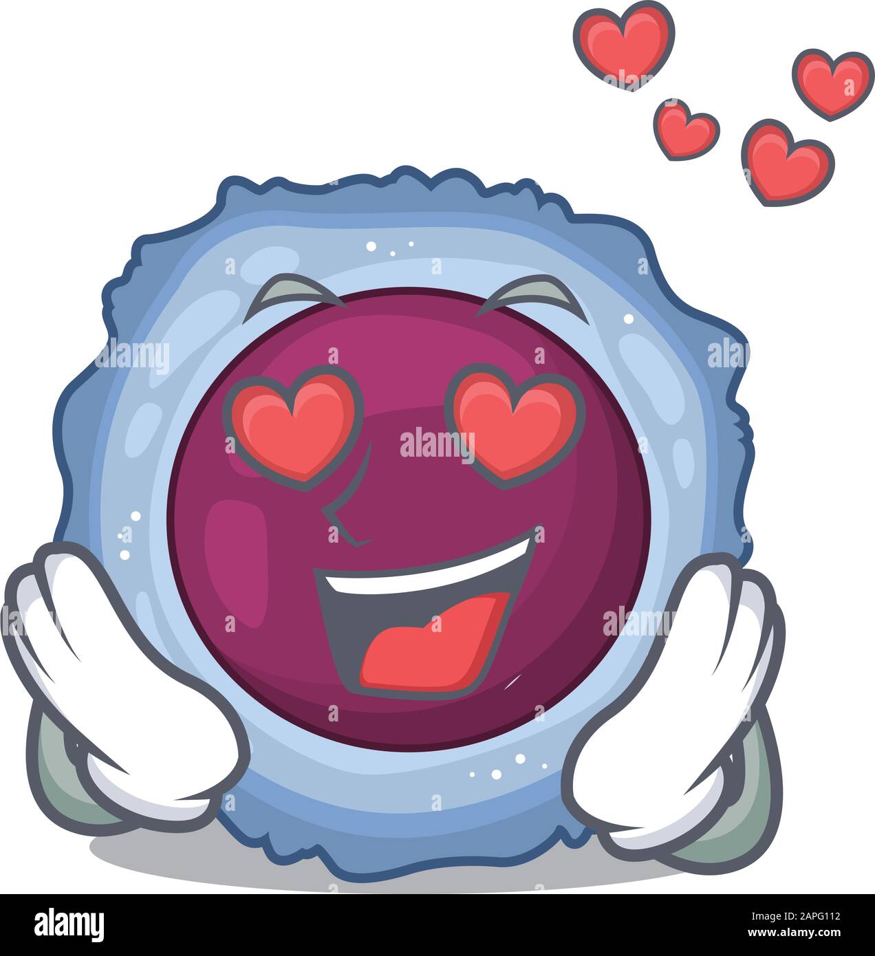 falling in love cute lymphocyte cell cartoon character design Stock ...