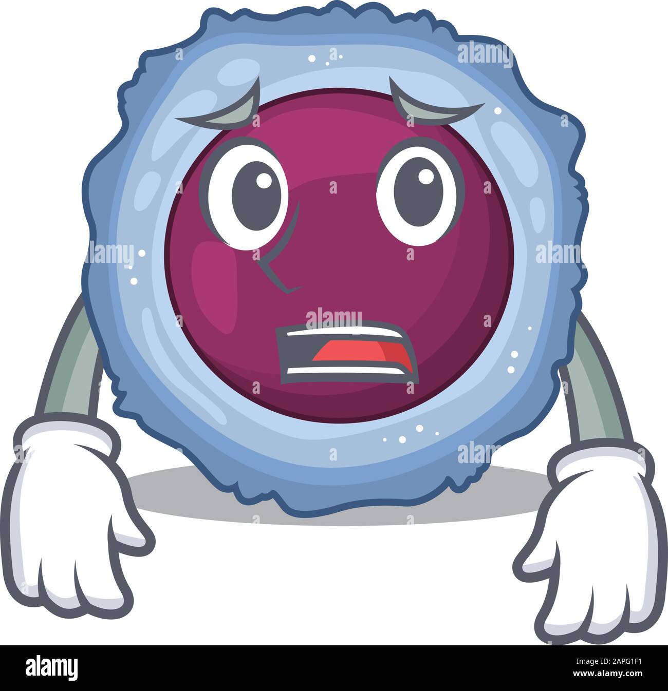 A picture of lymphocyte cell showing afraid look face Stock Vector ...