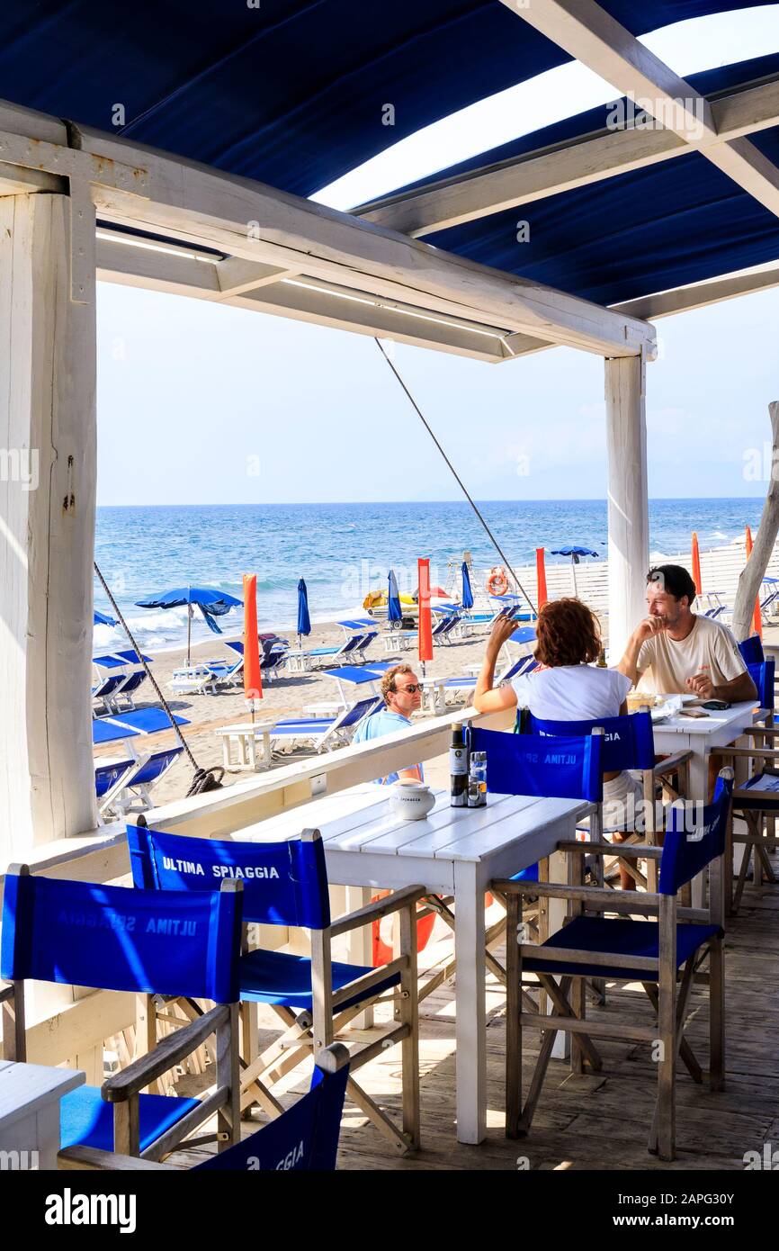 Southern Tuscan beach bar, Italy Stock Photo - Alamy
