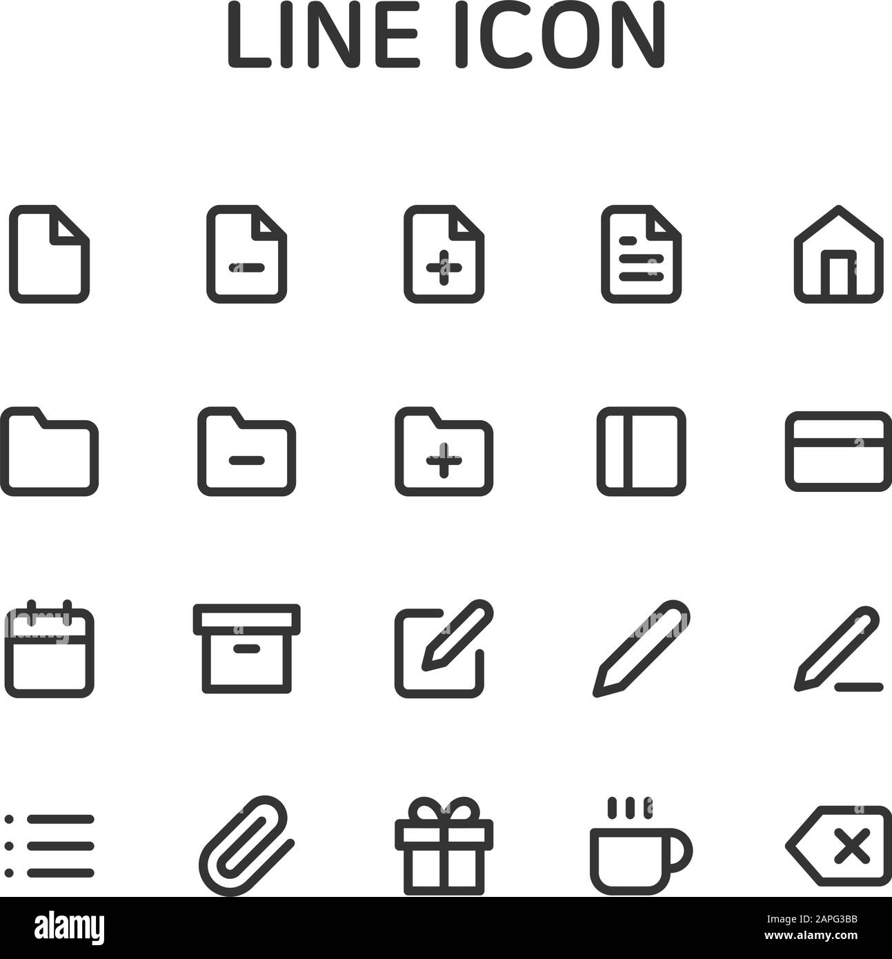 Simple Set of Line Icons illustration 003 Stock Vector Image & Art - Alamy