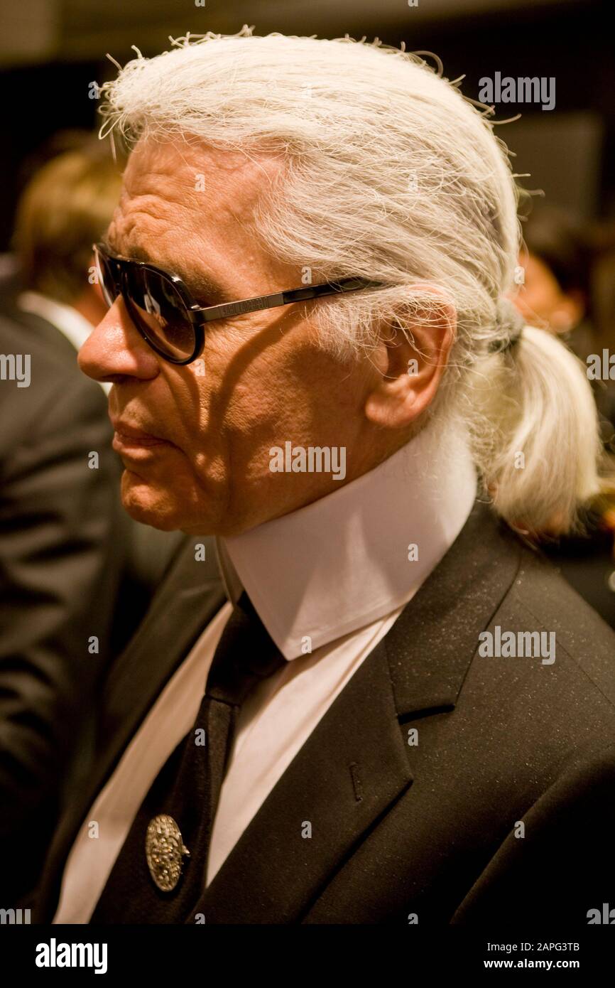Karl lagerfeld portrait black and white hi-res stock photography and ...