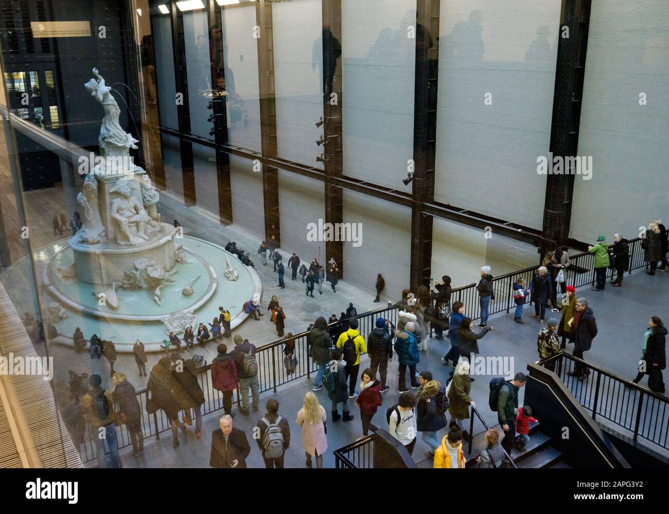 Visitors to the Tate Modern turbine hall Hyundai Commission ...