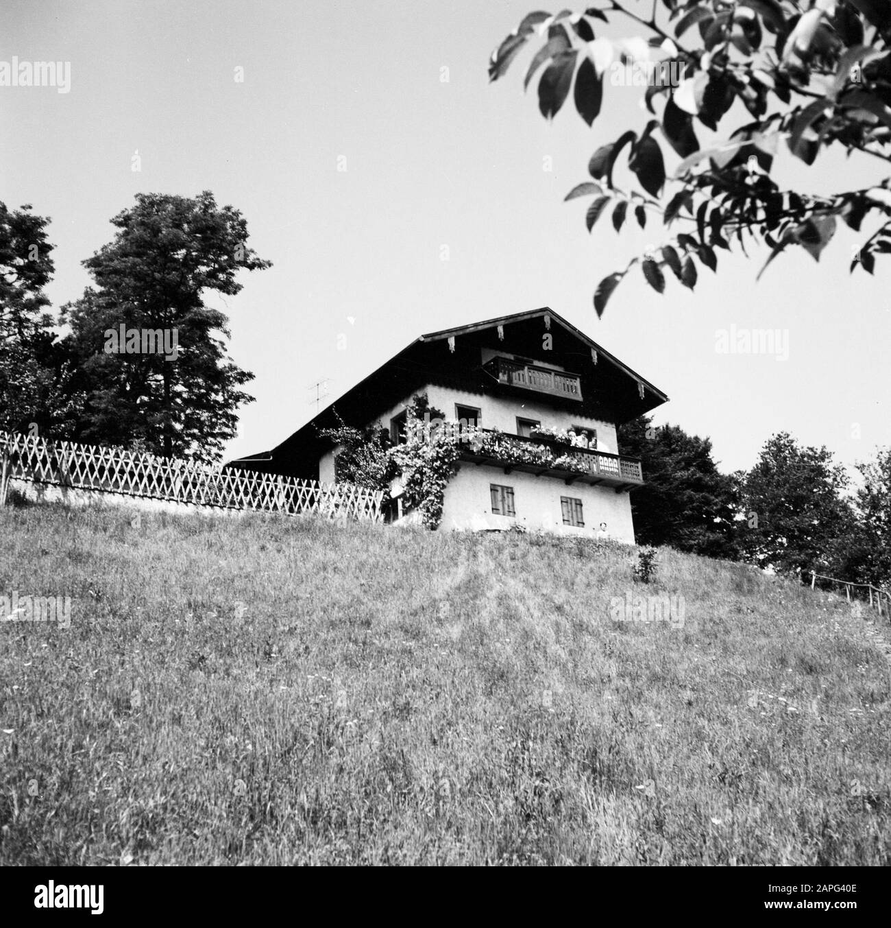 House on a hill Black and White Stock Photos & Images - Alamy