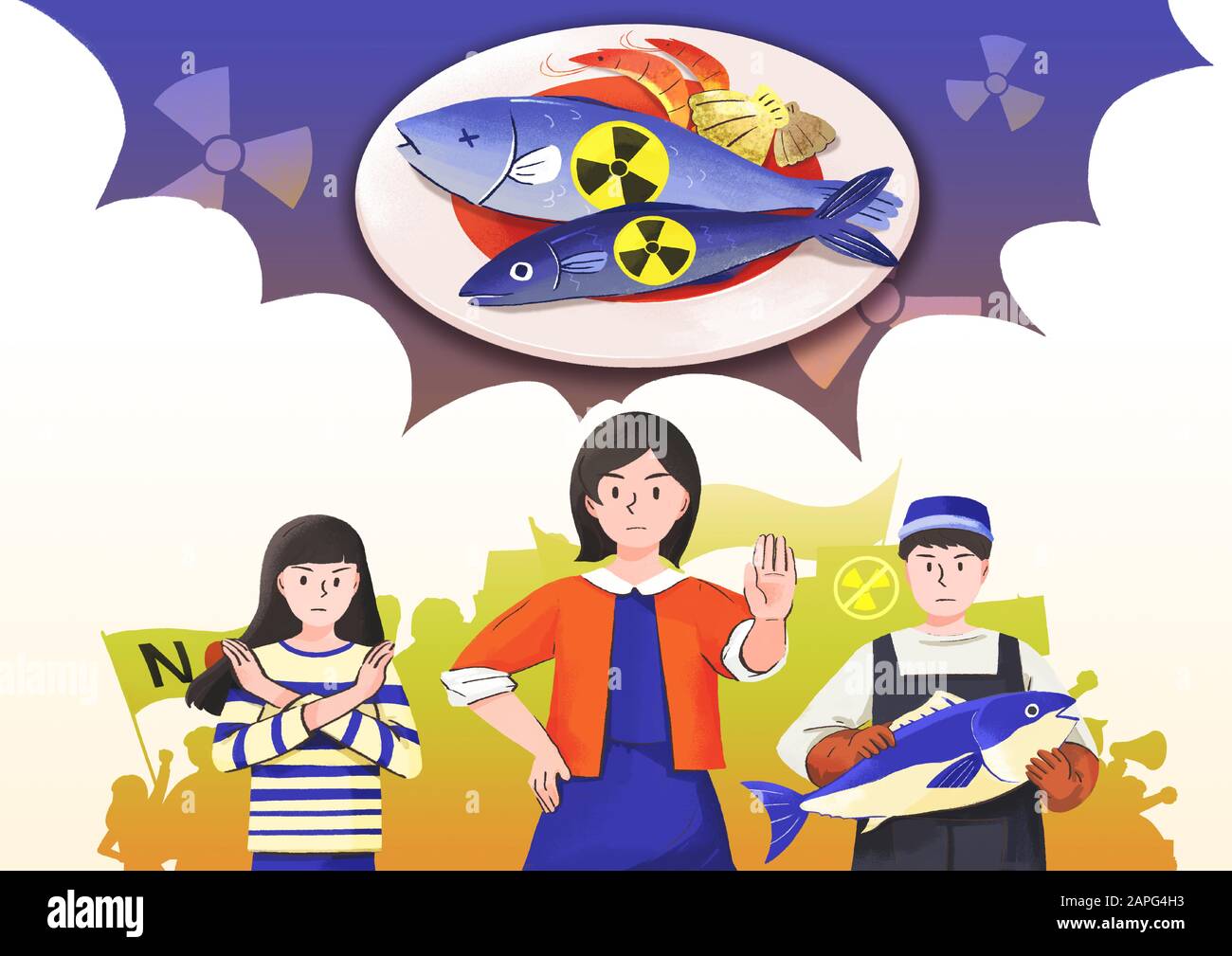 Boycott, group of people are demonstrating protest with placards and ...