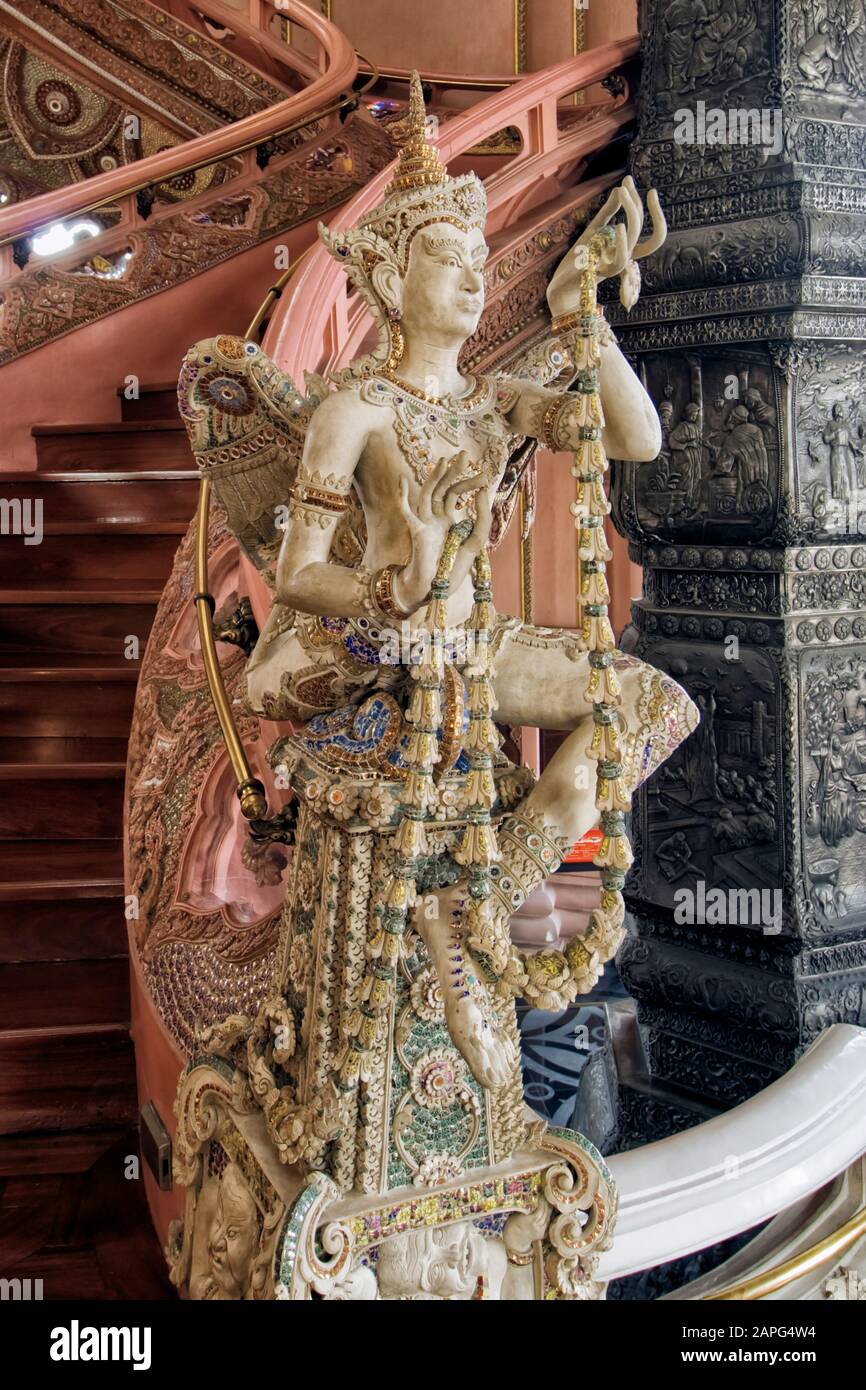 statue of Kinnaree a female half birdand half human inside Erawan ...