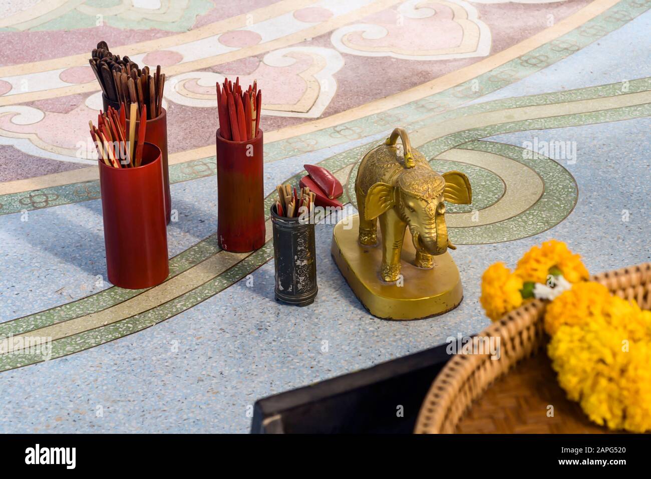 Kau Cim or Bamboo stems or Chinese divination wands in Erawan Museum ...