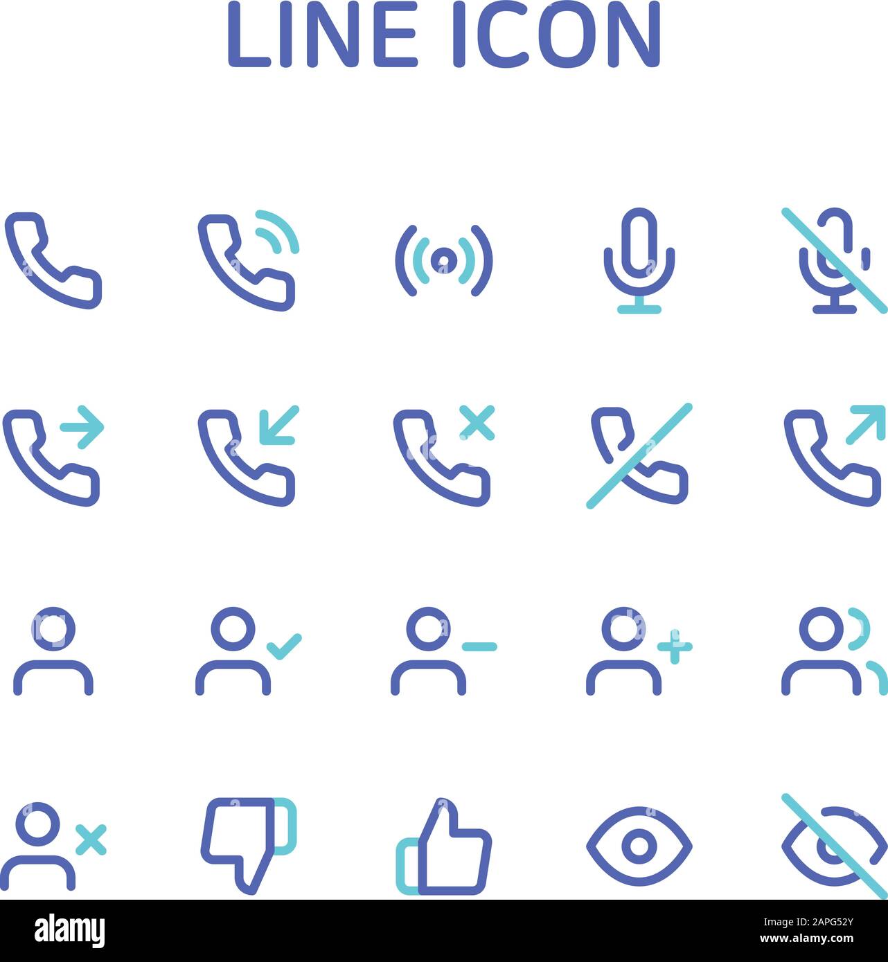 Simple Set of Line Icons illustration 022 Stock Vector Image & Art - Alamy