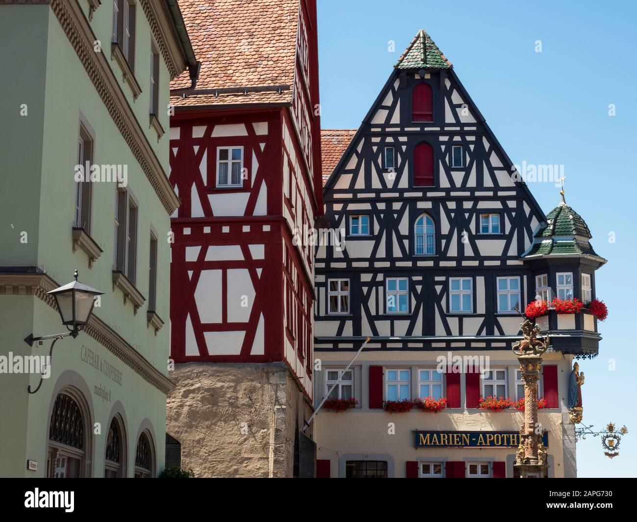Marktplatz, Altstadt, Rothenburg ob der Tauber, Mittelfranken, Franken ...