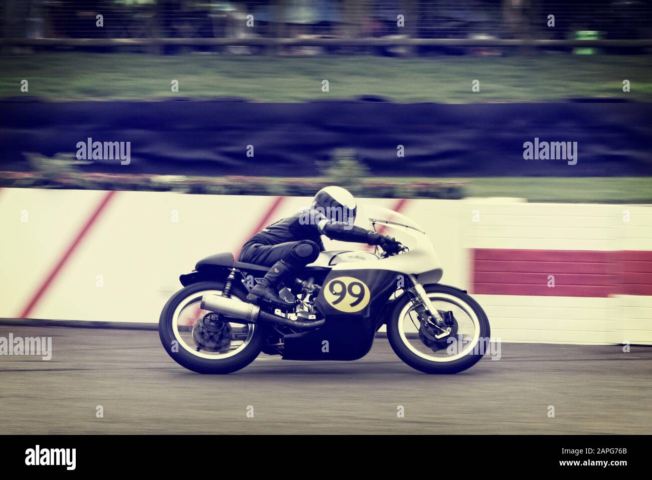 Goodwood Revival 2015. Barry Sheene Memorial race. Winner Stock Photo ...