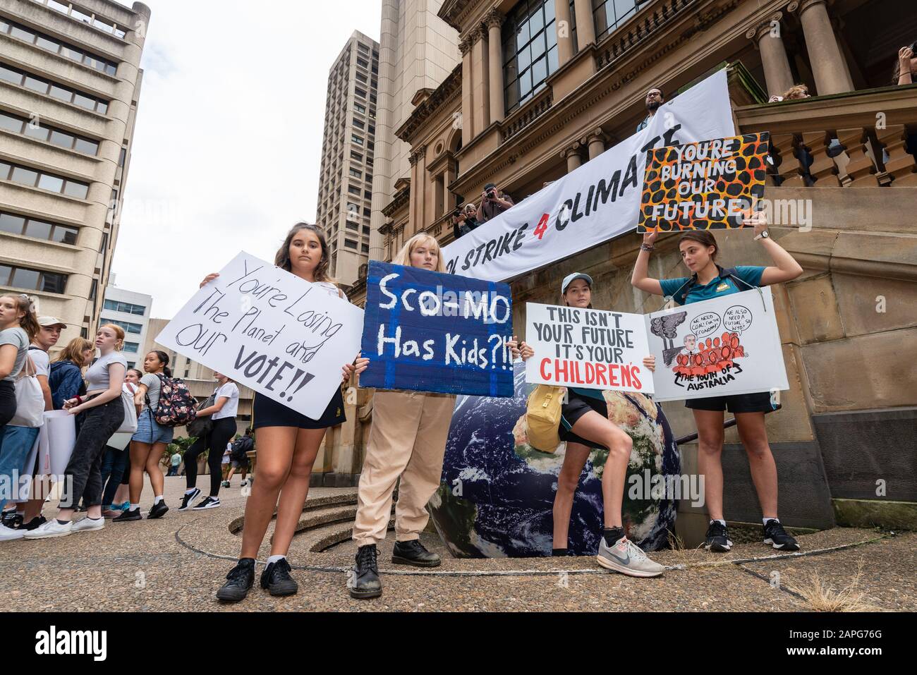 Sydney, Australia - March 15, 2019 - 20 000 Australian students gather ...