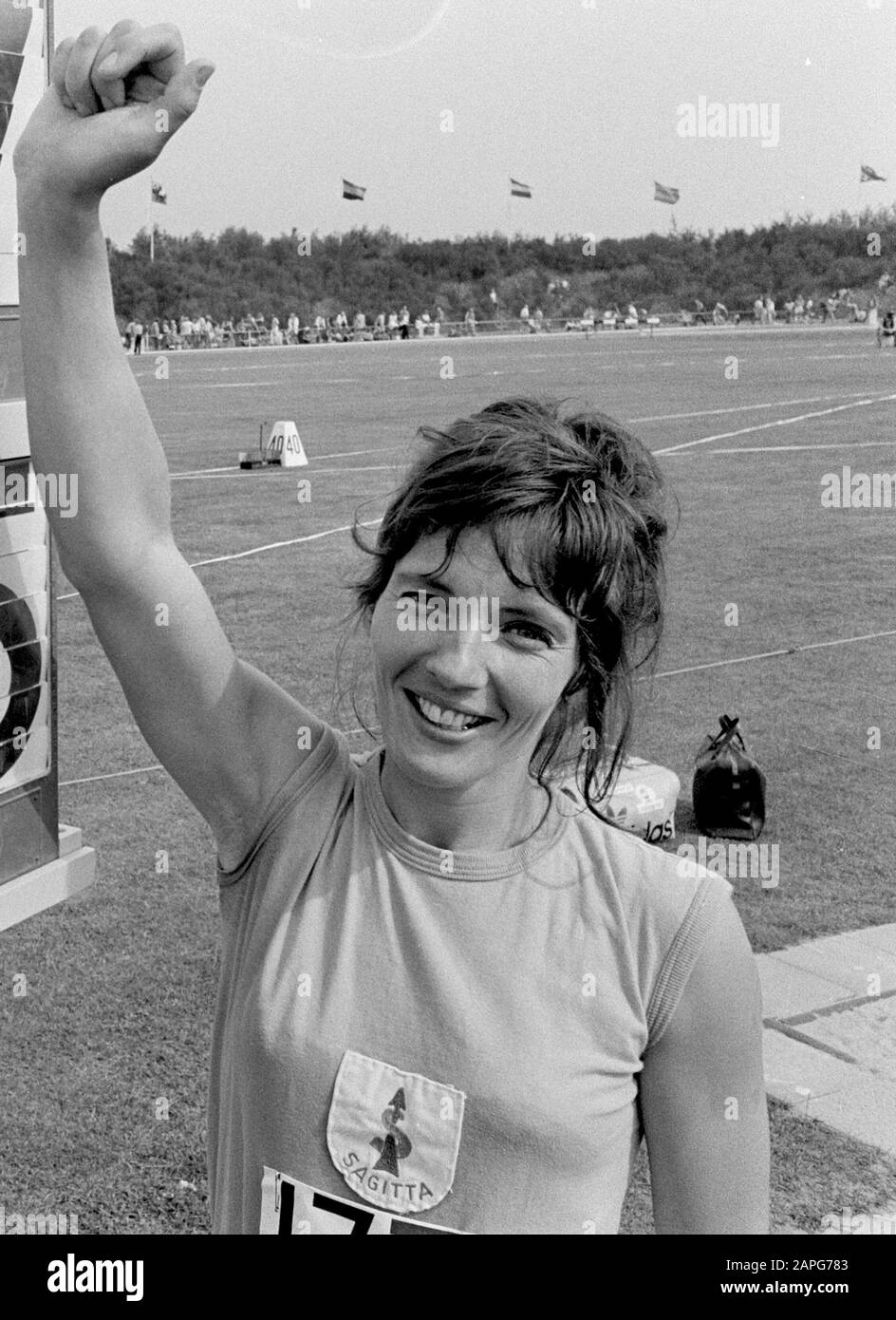 Dutch Athletics Championships 1974 at Papendal; a lucky Ciska Janssen ...