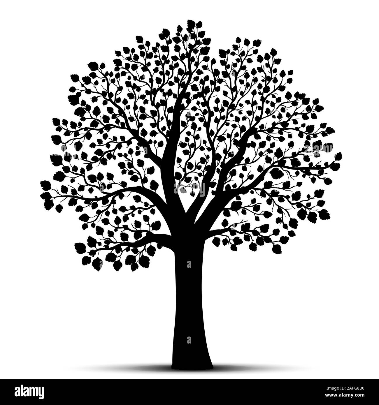 Tree silhouette vector Stock Vector Image & Art - Alamy