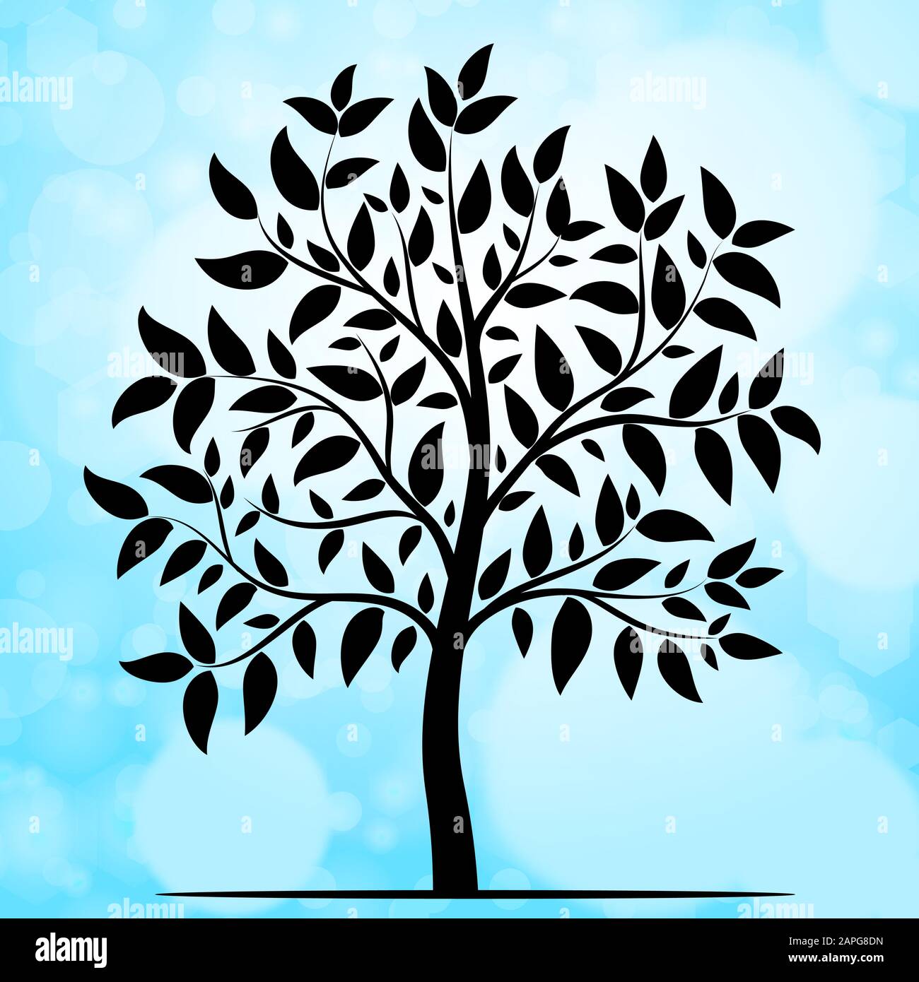 Tree silhouette vector Stock Vector Image & Art - Alamy