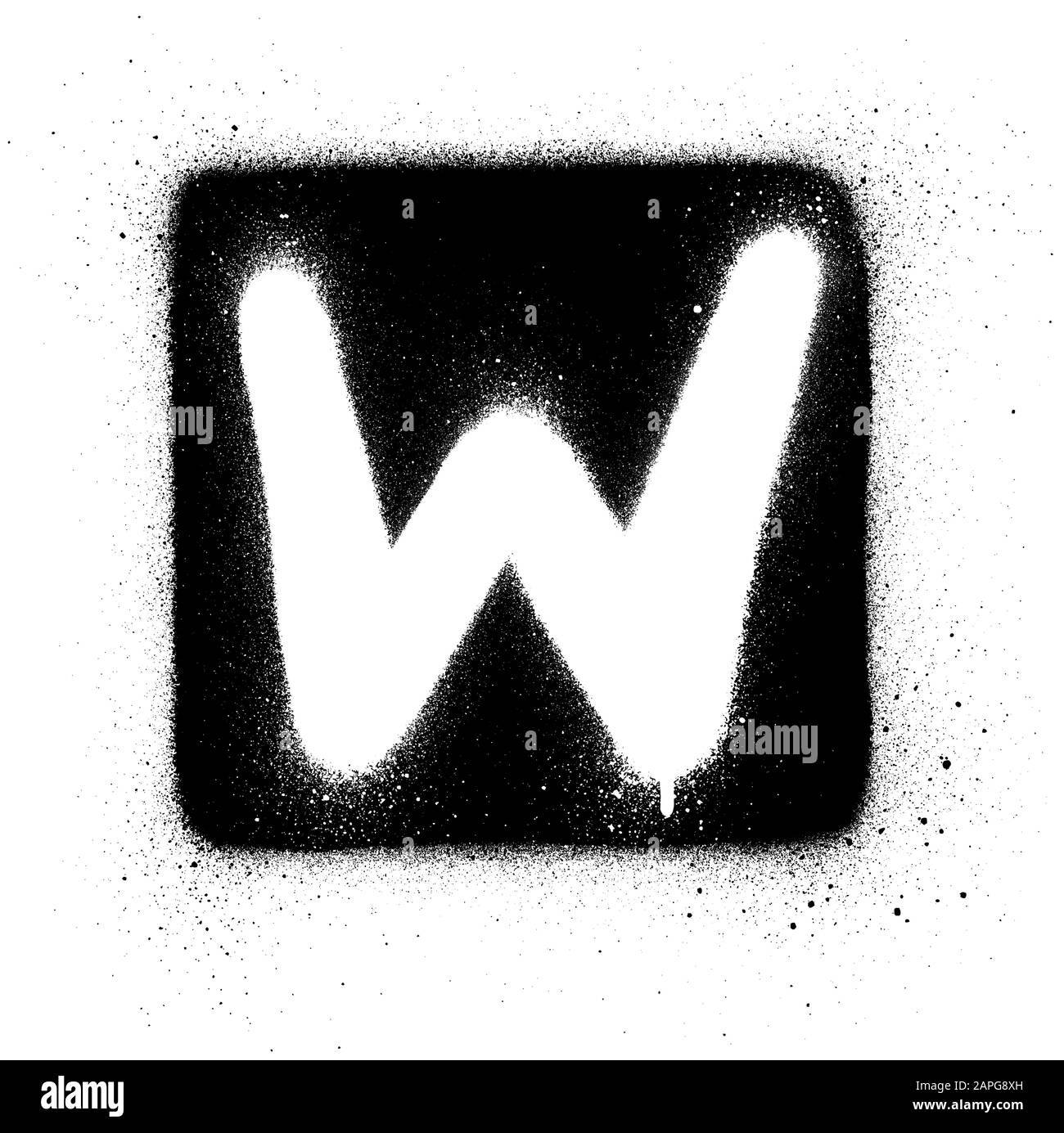 Letter in black square Stock Vector Images - Alamy