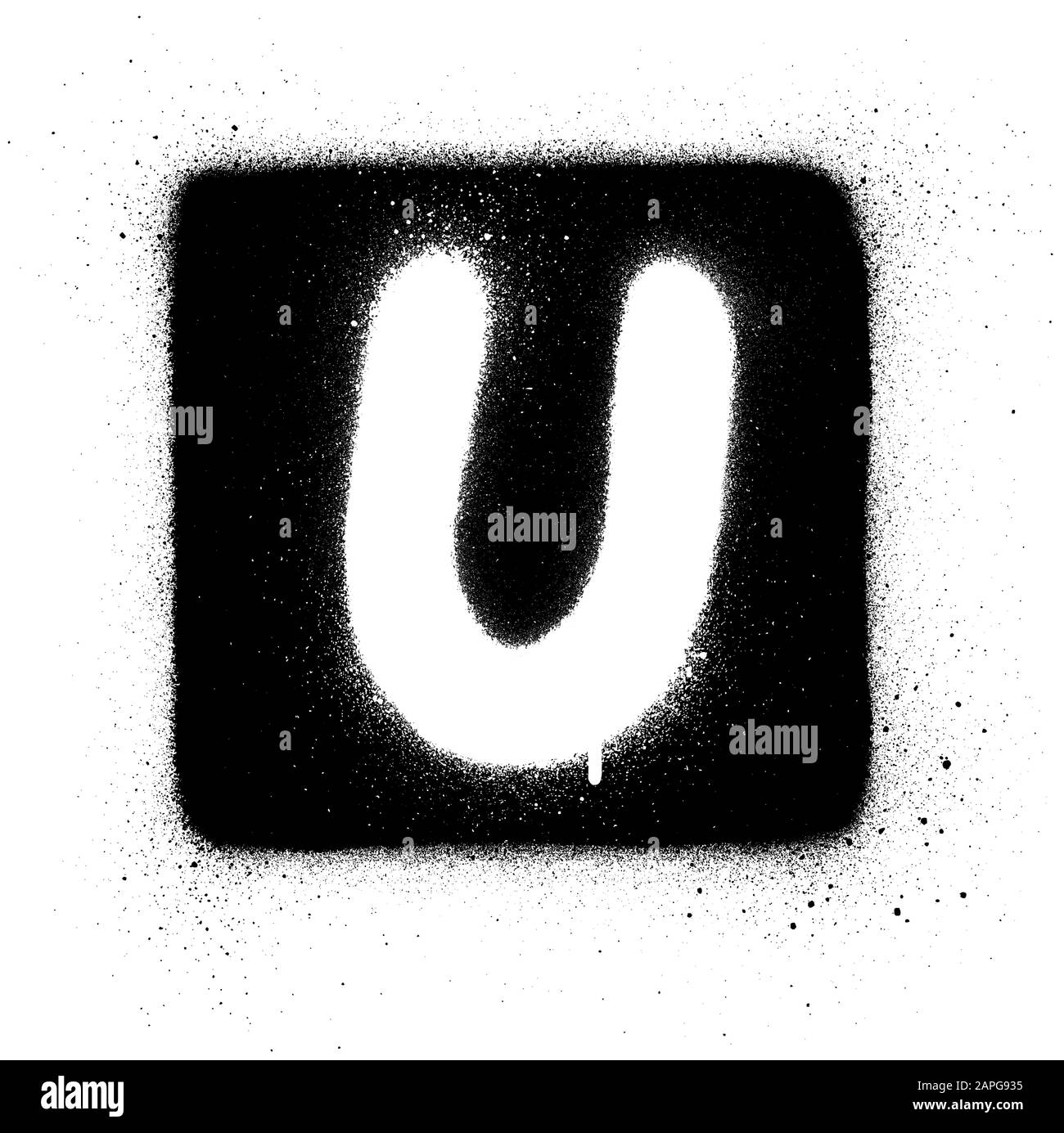 Graffiti alphabet letter u Stock Vector Images - Alamy