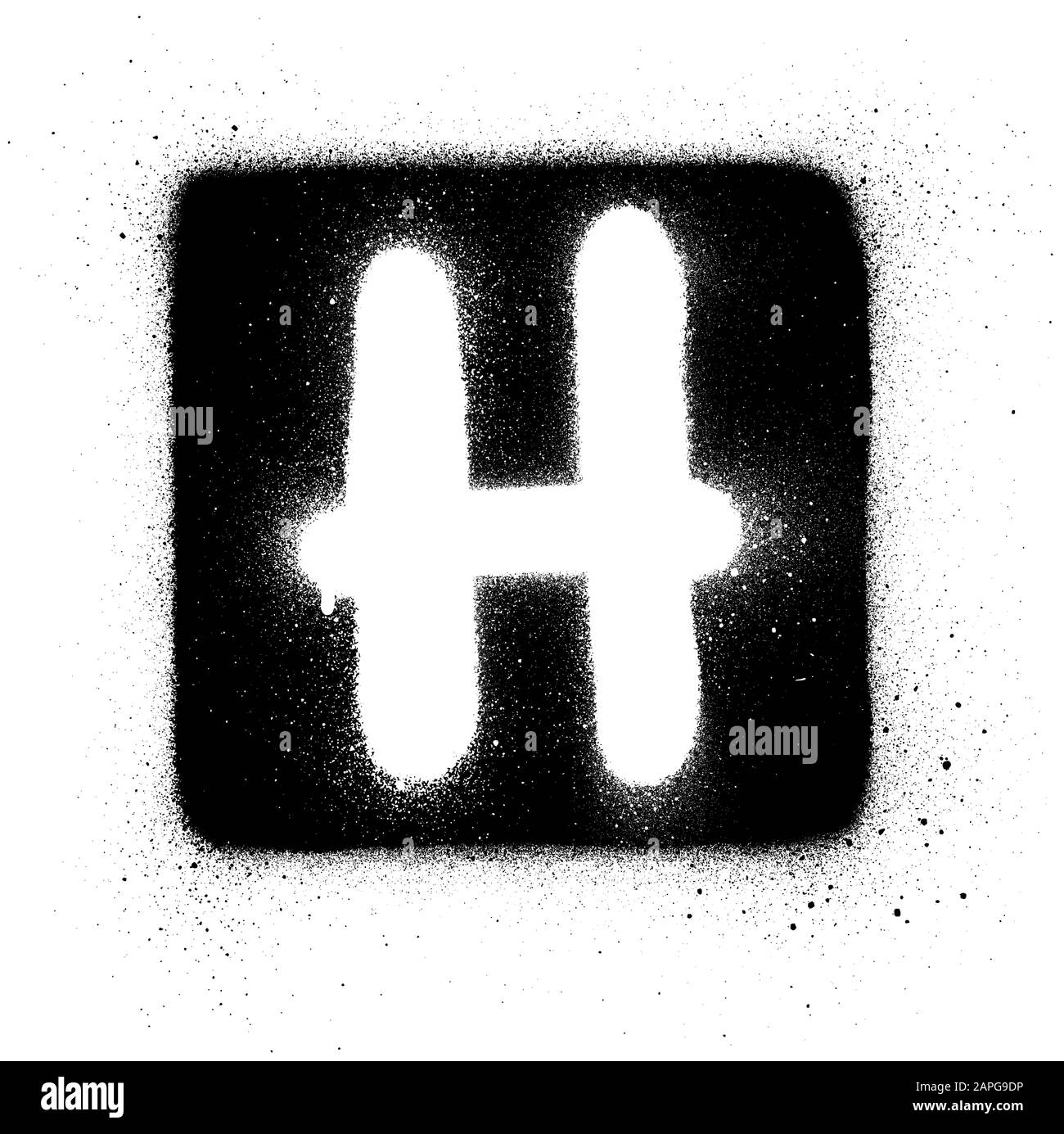 Sprayed font graffiti leak in Black and White Stock Photos & Images - Alamy