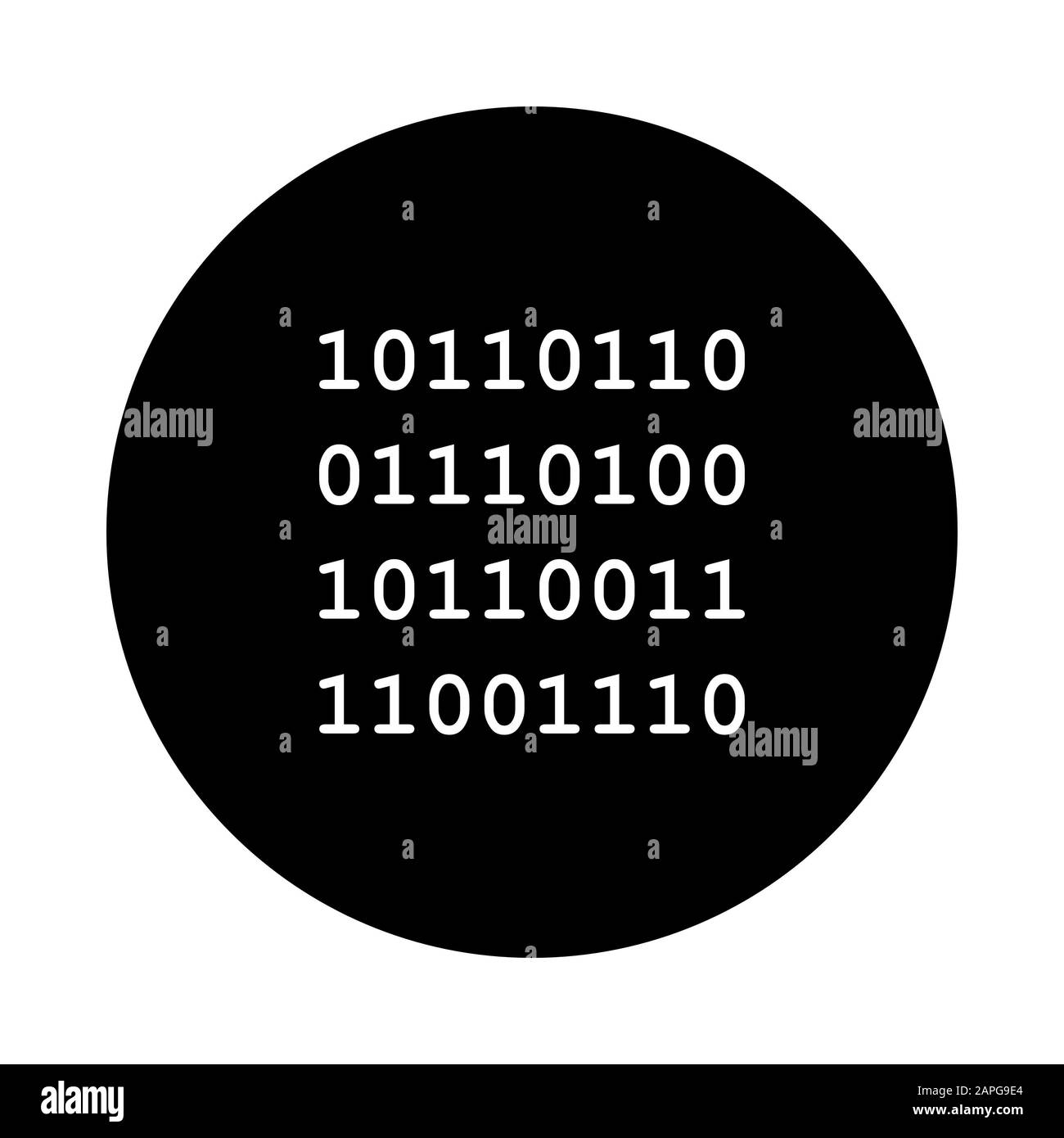 Binary code and circle Stock Photo - Alamy
