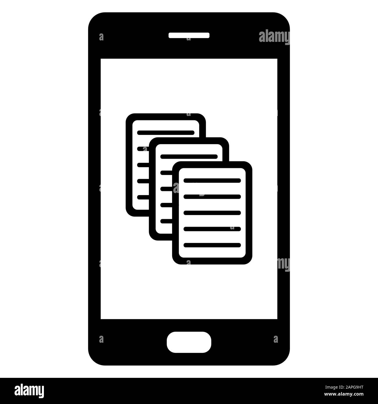 Document and smartphone Stock Photo - Alamy